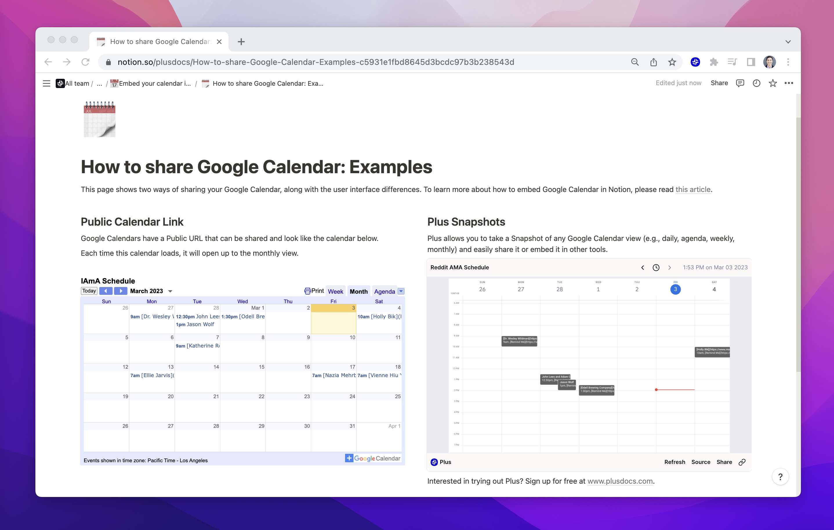 How To Share Google Calendar Plus